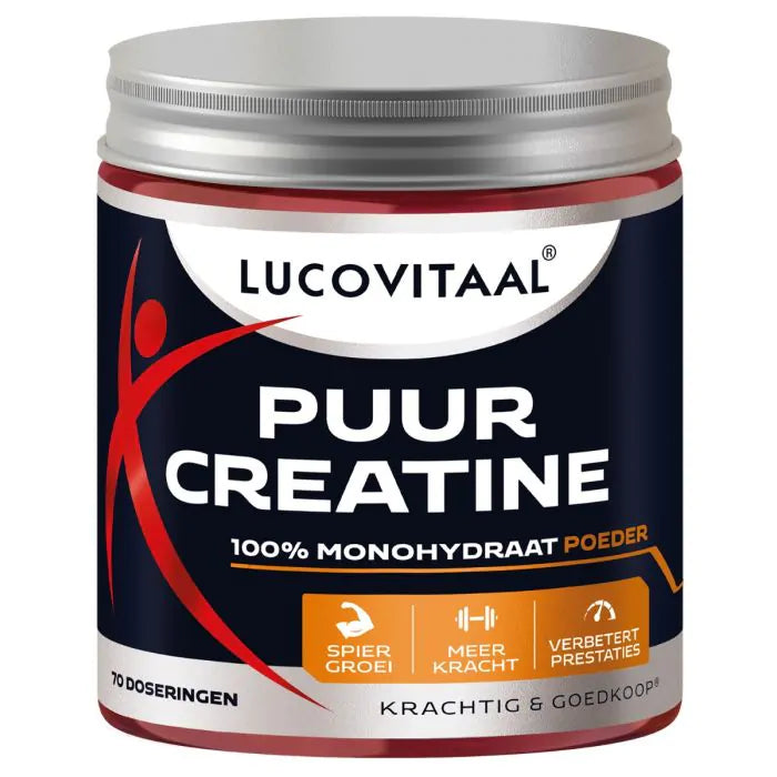 Lucovitaal Puur Creatine Monohydraat poeder – 210 gram – Healthy Flex N.V.
